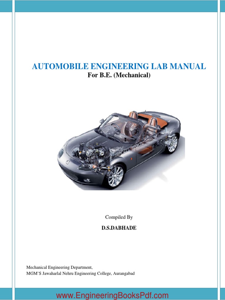 Automobile Engineering Lab Manual | PDF | Clutch | Transmission (Mechanics)