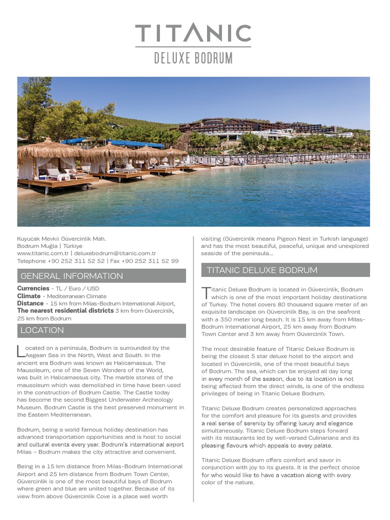 T Bodrum Factsheet en Web | PDF | Leisure