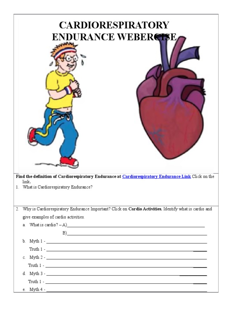 Cardiorespiratory Endurance | PDF