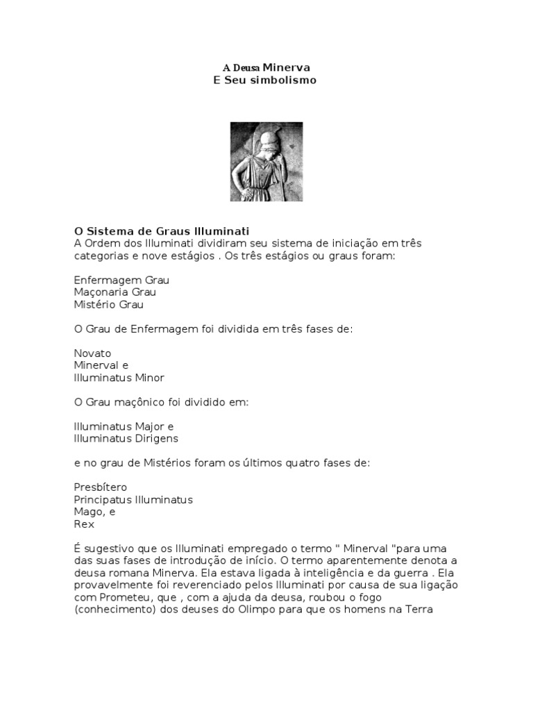 A Deusa Minerva | PDF | Atena | Ísis