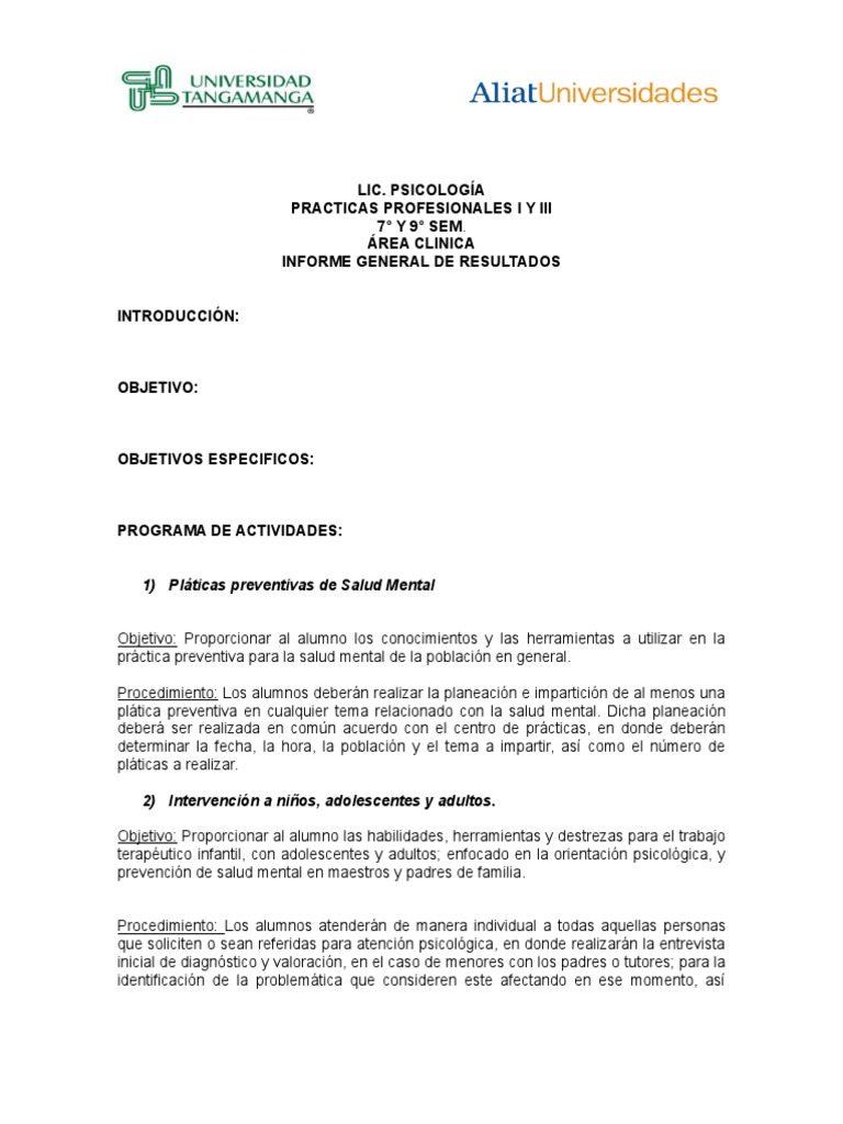 Formato de Informe General | PDF