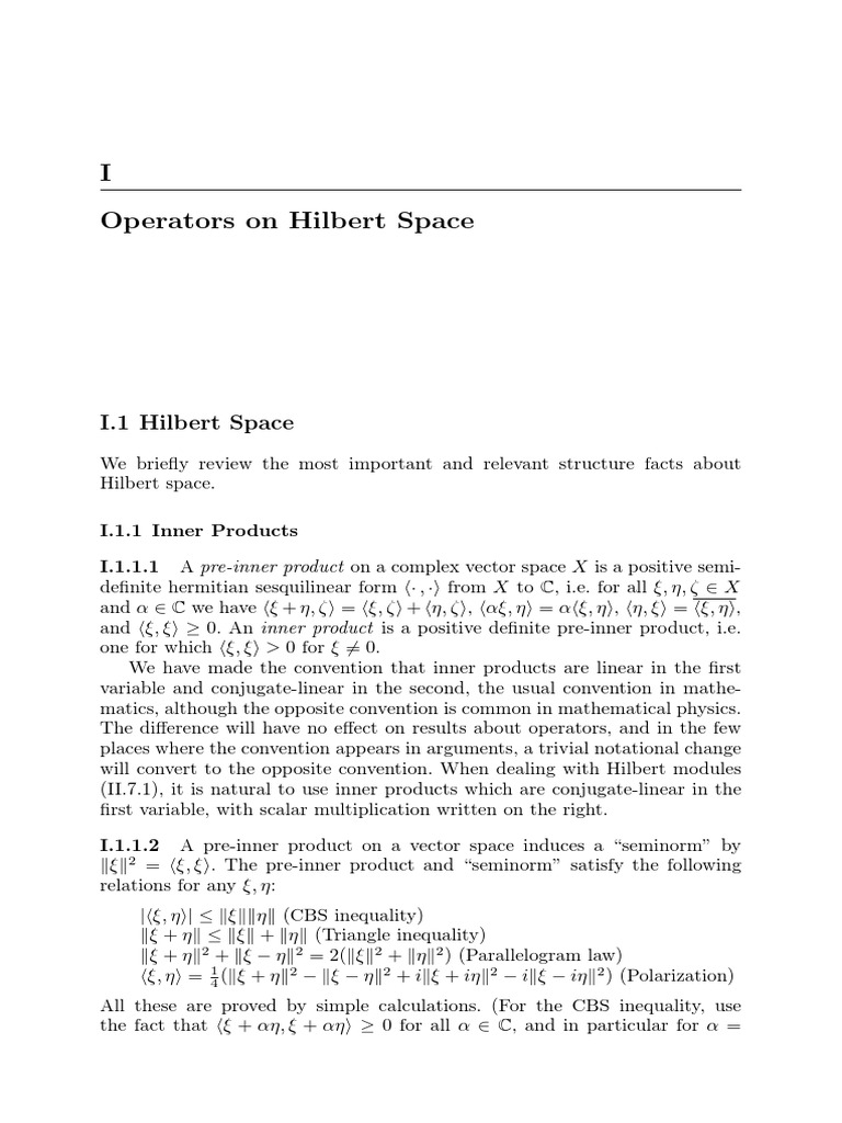 Hilbert Space Operators Guide | PDF