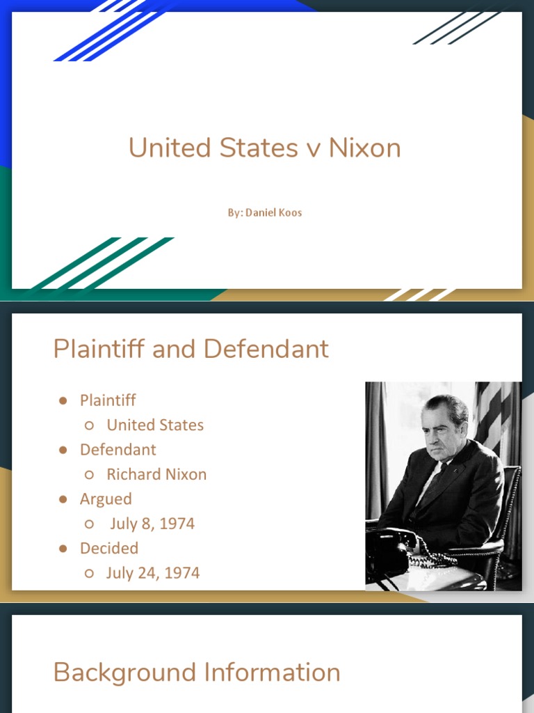 United States Vs Nixon | PDF