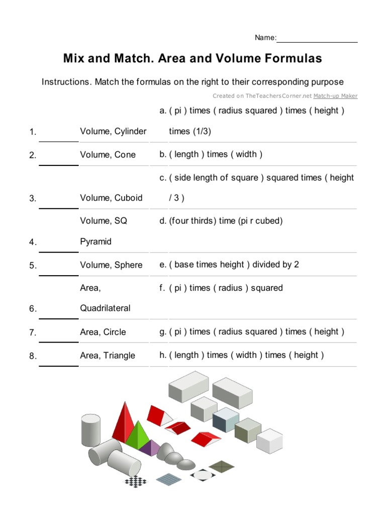 Mix and Match Activity | PDF