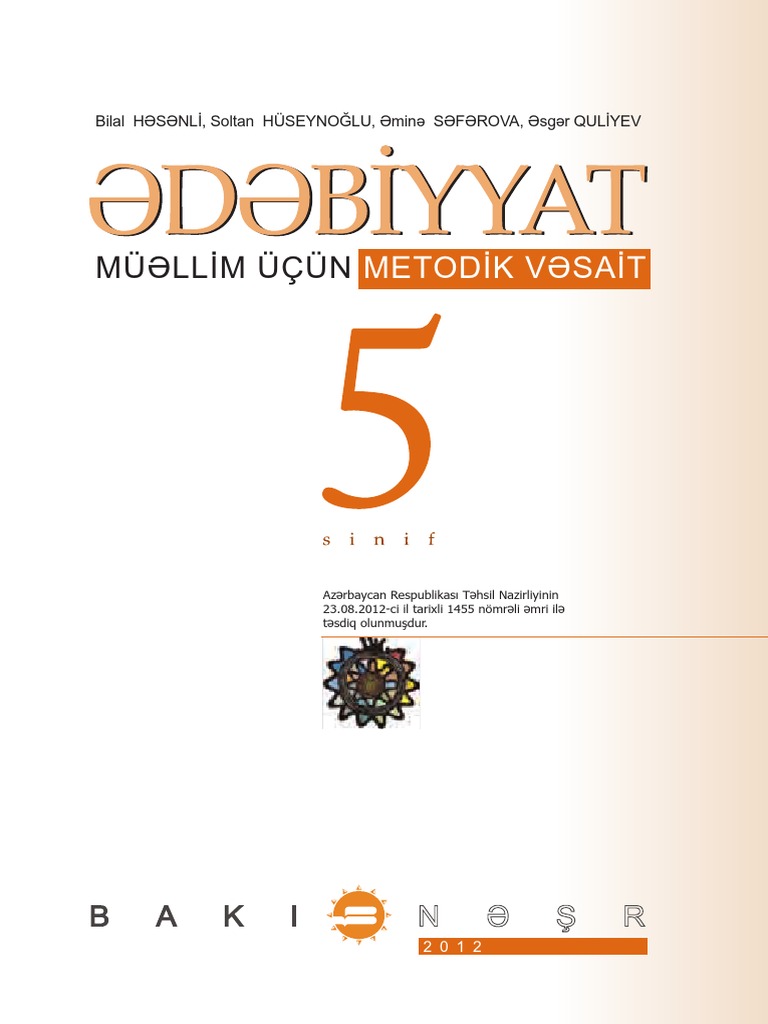 5 Sinif Edebiyyat Muellim | PDF