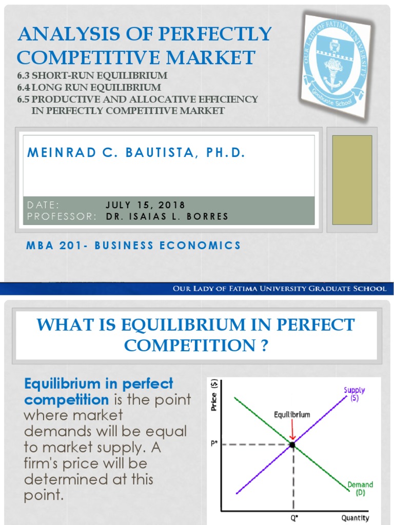 Analysis of Perfectly Competitive Market by Meinrad C. Bautista | PDF ...