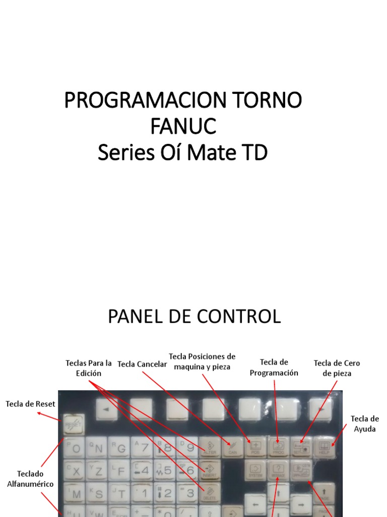 Programación Torno CNC Fanuc Oi Mate TD | PDF | Herramientas | Máquinas