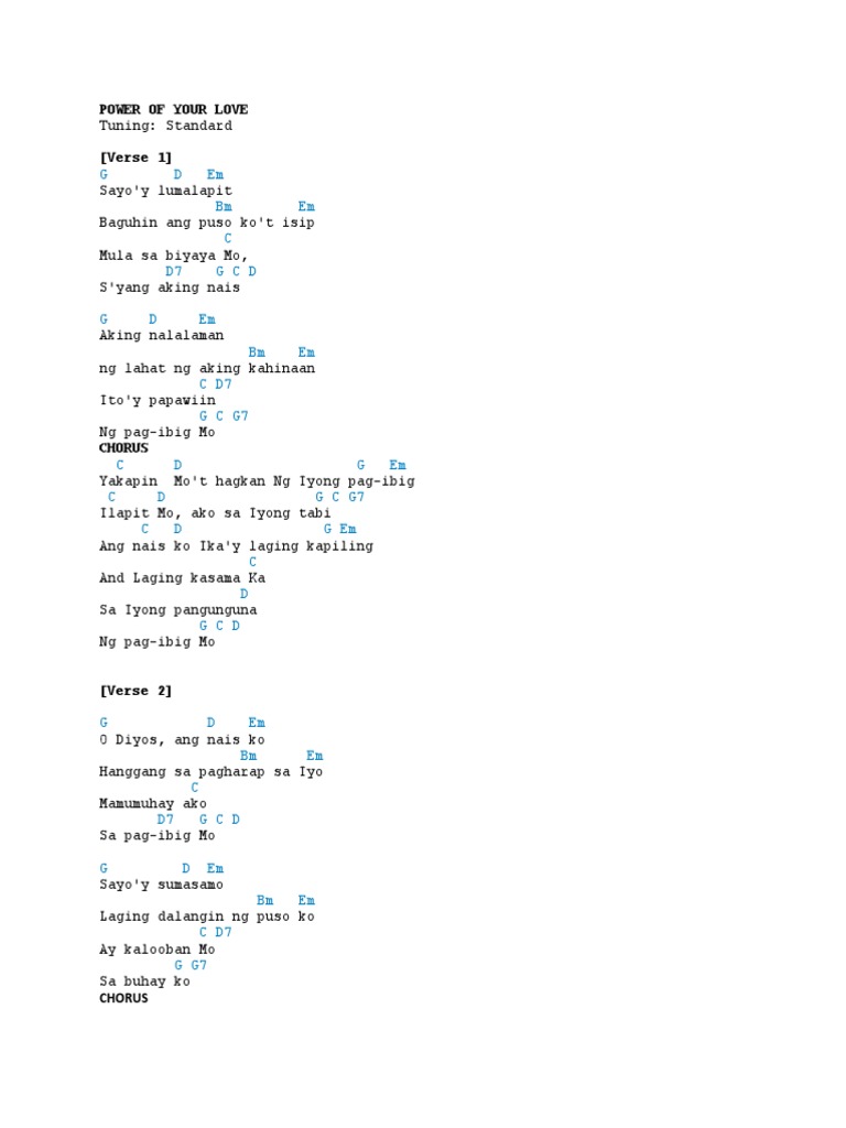 Power of Your Love Tagalog | PDF