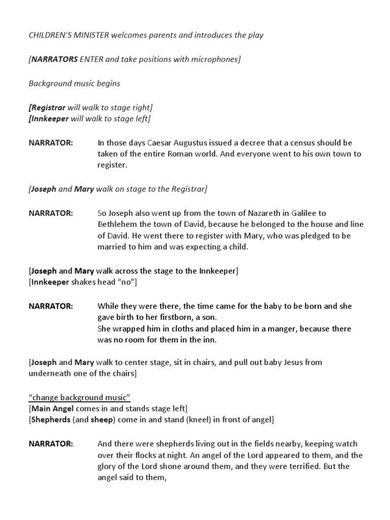 Wordlife Kids Drama Script | PDF | Saint Joseph | Jesus