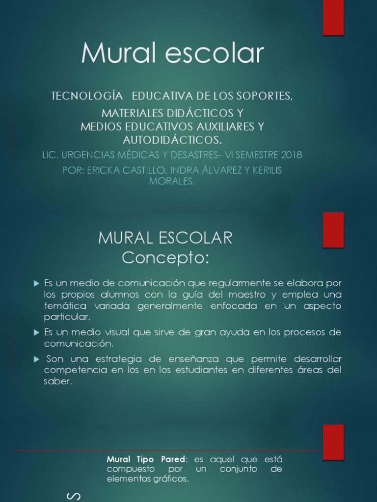 Tipos y beneficios del mural escolar | PDF | Maestros | Enseñando