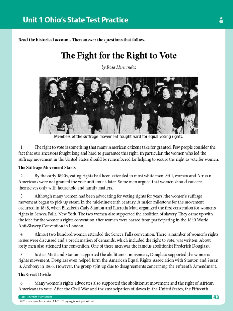 Sample Assessment 8th Grade | PDF | Abolitionism In The United States ...