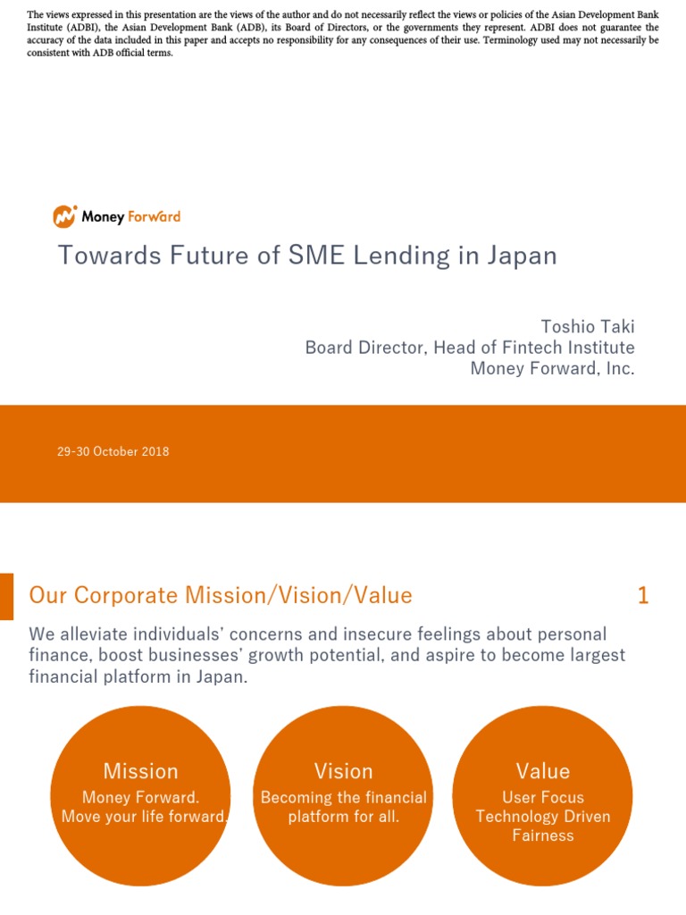 Towards Future of SME Lending in Japan | PDF | Loans | Cloud Computing