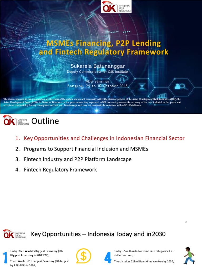 MSME Financing and Fintech in Indonesia | PDF | Small And Medium Sized ...