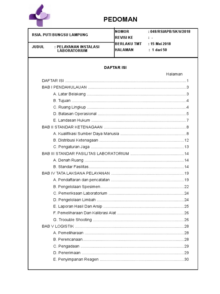 Pedoman Rsia Puti Bungsu | PDF