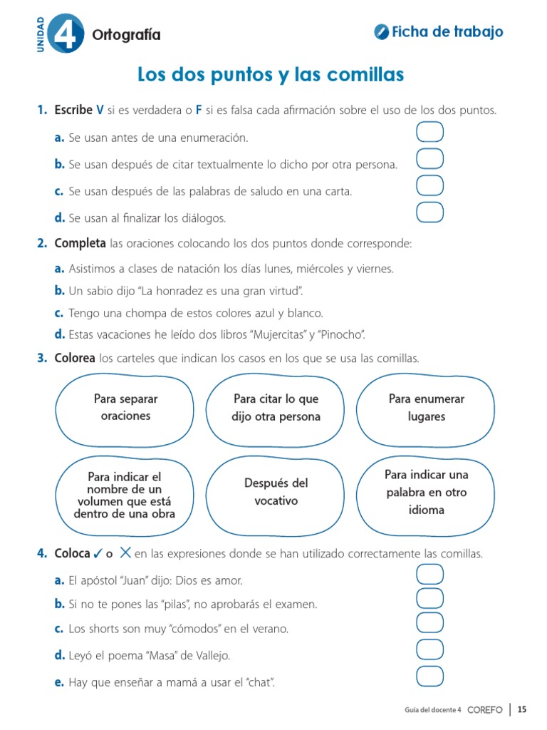Ortografia Los Dos Puntos y Las Comillas | PDF | Comillas | Religión y creencia