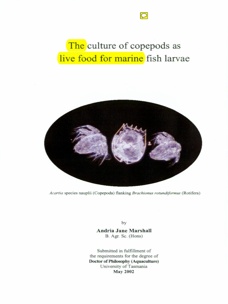 Pemanfaatan Copepoda Oithona SP Sebagai | PDF | Aquaculture | Algae