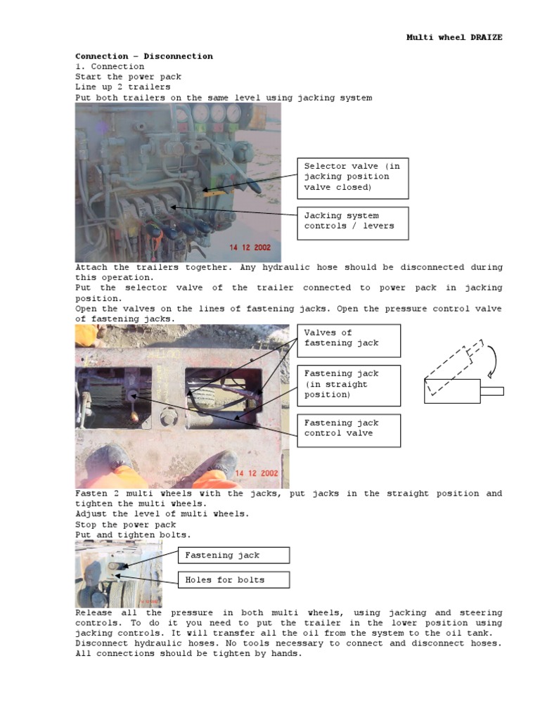 Connection Disconnection | PDF | Valve | Hydraulics