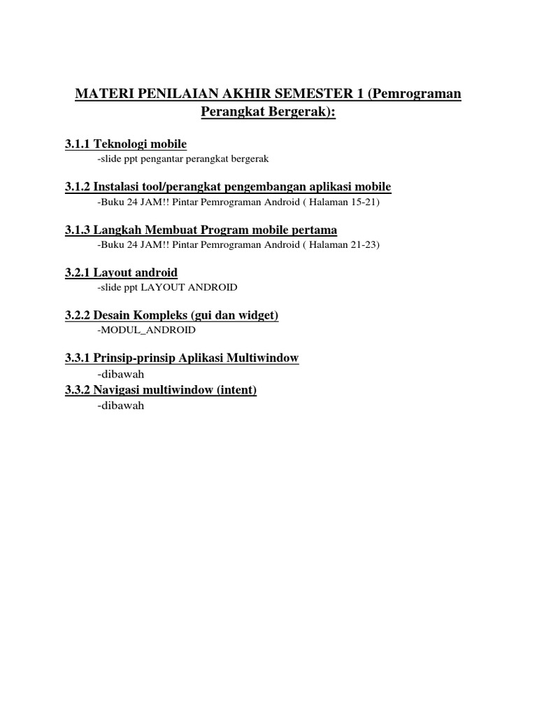 Activity Dan Intent | PDF