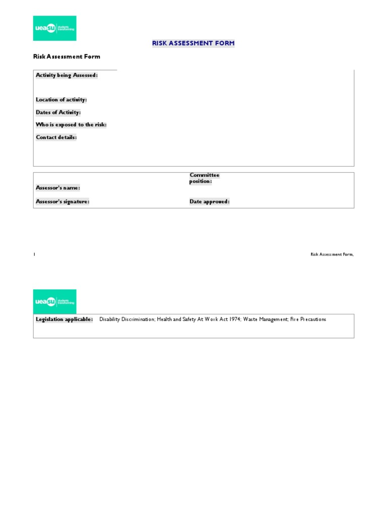 EXAMPLE Basic Risk Assessment | PDF | Risk Assessment | Risk