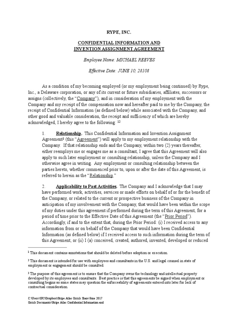 Invention Assignment PDF | PDF | Trade Secret | Intellectual Property