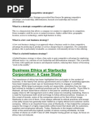 Starbucks Business Ethics Overview | PDF | Starbucks | Supply Chain