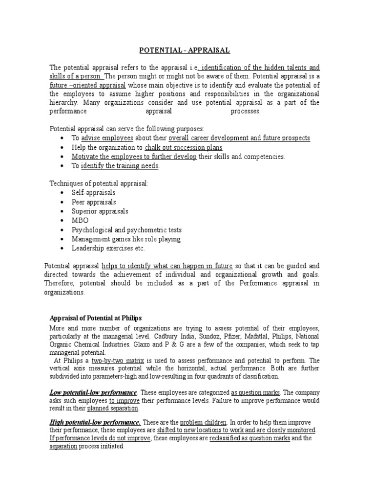 1 CASE STUDY Performance Management New Directions in Appraisal and ...