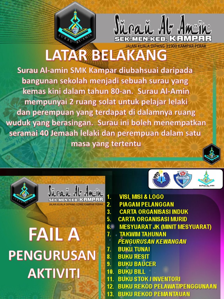 Slaid Imarah Surau SMK 2018 | PDF