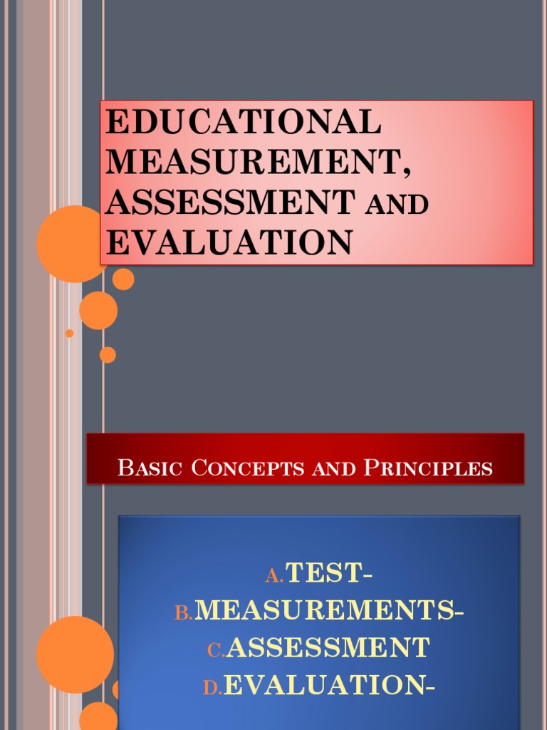 Educational Measurement and Evaluation Principles | PDF | Educational ...
