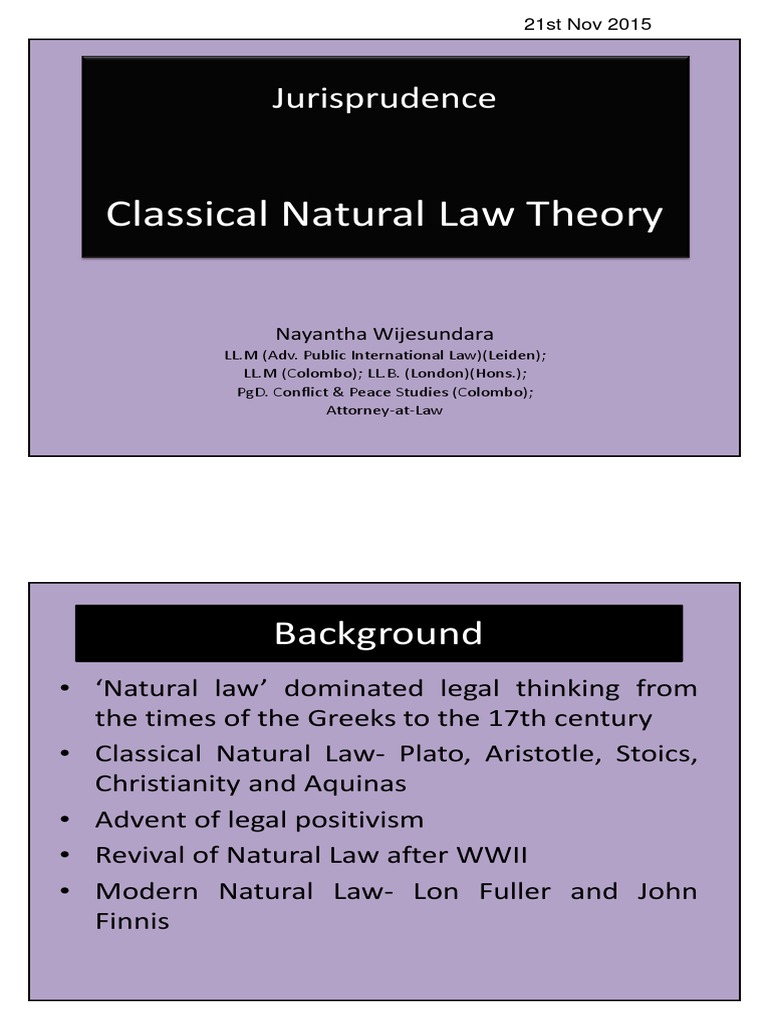 Classical Natural Law Theory Explained | PDF | Natural Law | Virtue