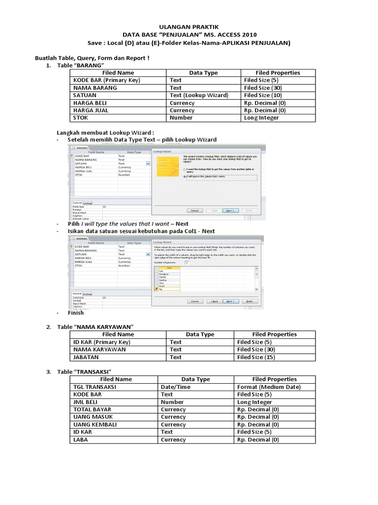 Contoh Database Penjualan MS Access | PDF