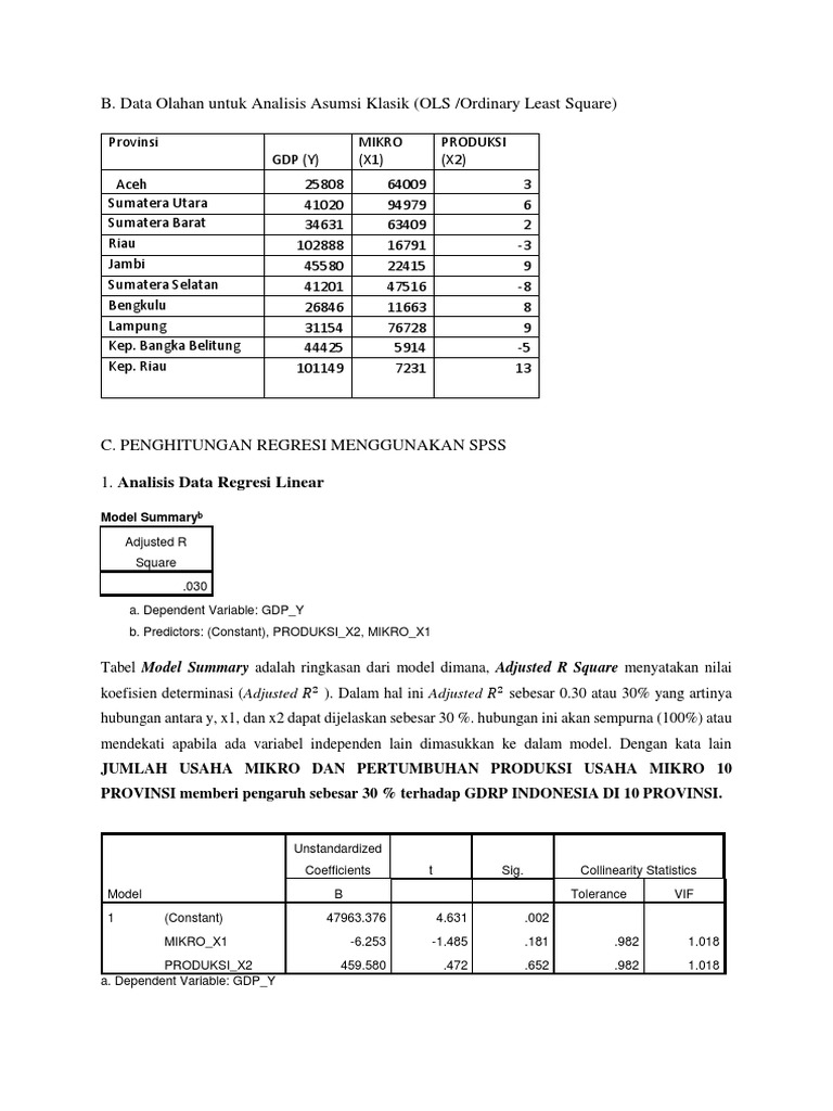 Ordinal Least Square (OLS) | PDF