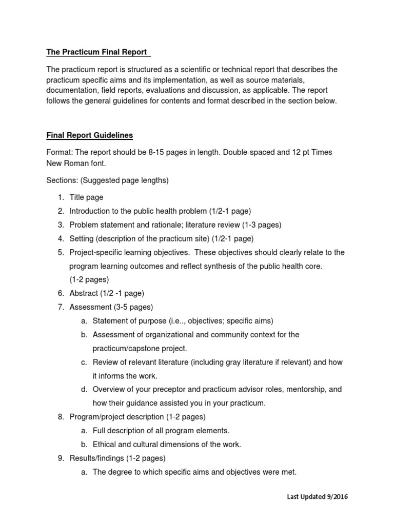 Assessing Public Health Competencies Through Practicum Experience: A Guide to Effectively ...