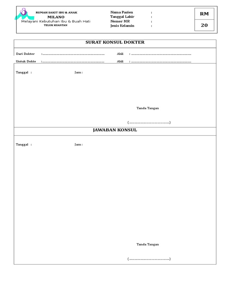 RM 20 Surat Konsul Dokter | PDF