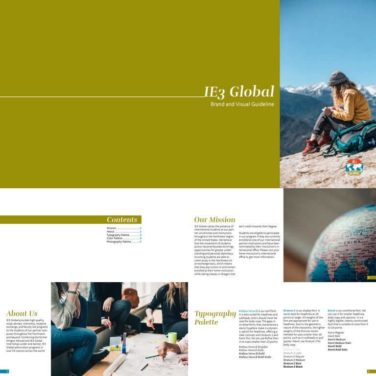 IE3 Global Brand Guideline | PDF | Typefaces | Typography