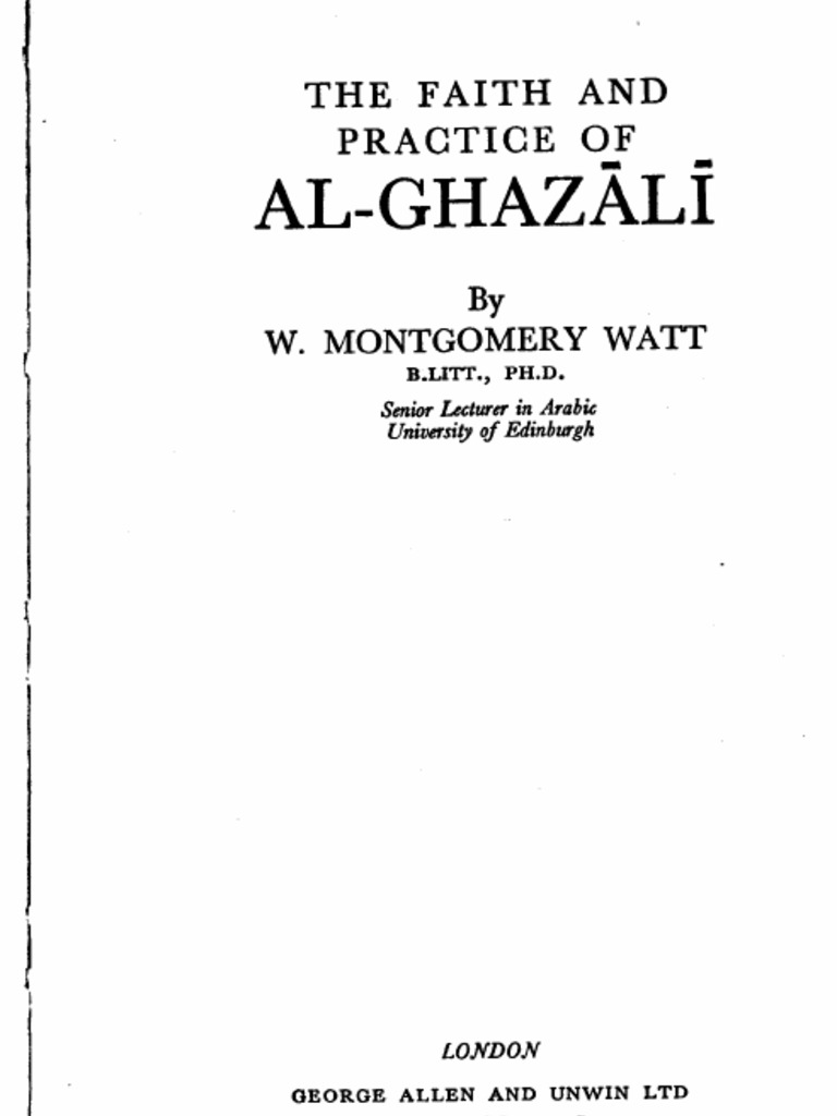 Al Munqidh Min Aldalal by Imam Ghazzali in English PDF | PDF