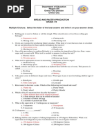 BPP 1st Quarter Exam Questions | PDF | Baking | Flour