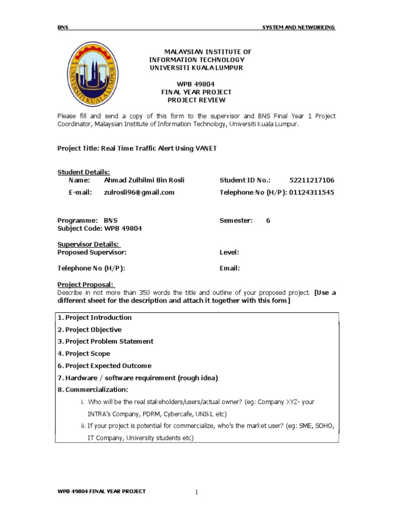 FYP Proposal | PDF | Computer Network | Traffic