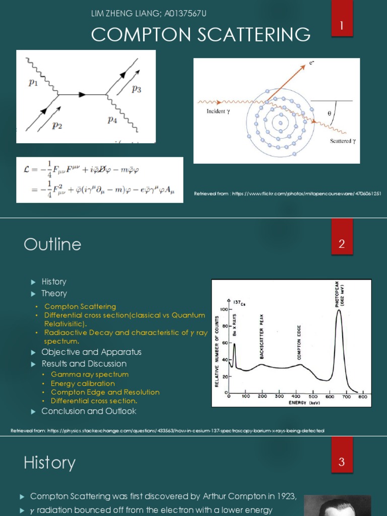 Compton Scattering Analysis | PDF | Cross Section (Physics) | Electron