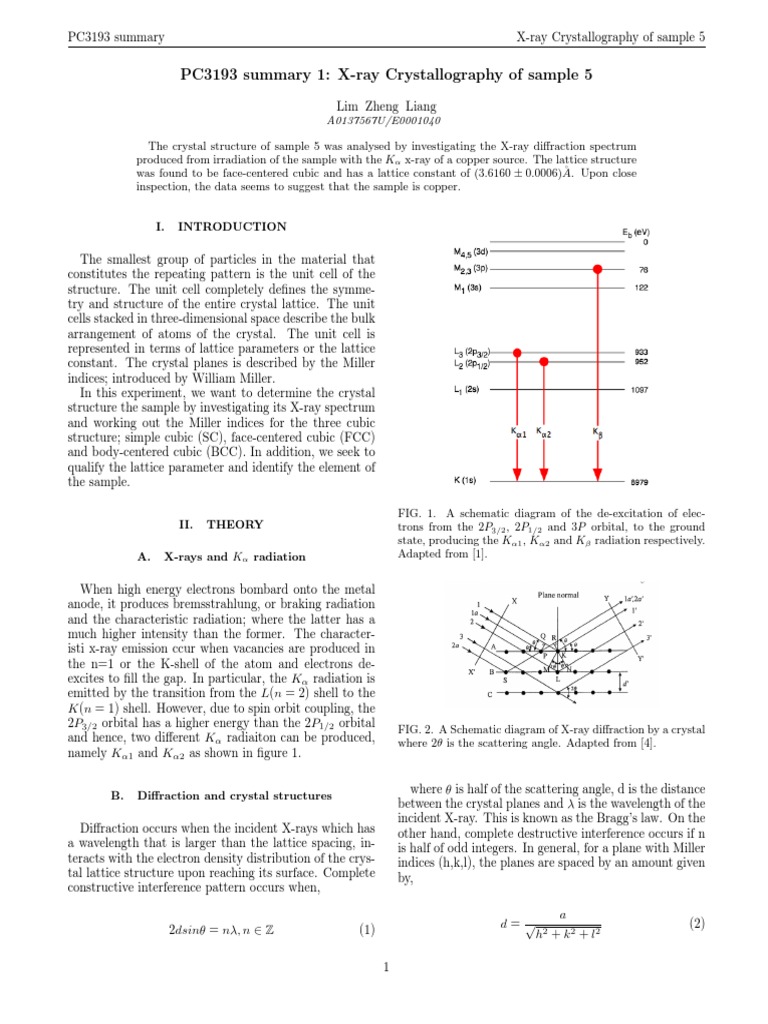 X Rau Crystallography of Sample 5 | PDF | X Ray Crystallography ...