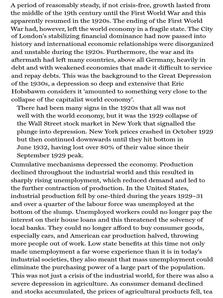 Great Depression: Causes and Impact | PDF | Great Depression | Capitalism