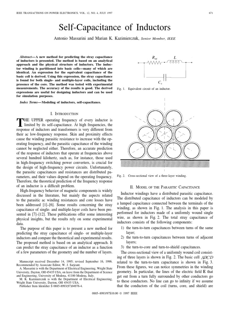 Parasitic Capacitance | PDF | Capacitance | Inductor