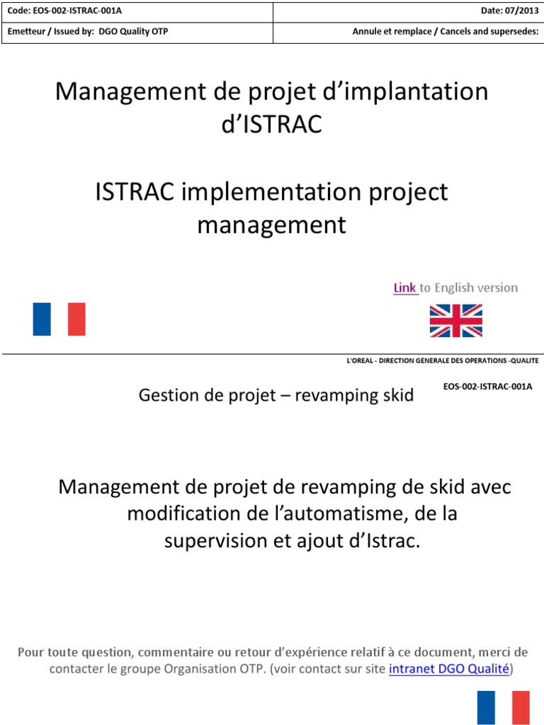 EOS-002-IsTRAC-001A-Management de Projet D Implantation ISTRAC - IsTRAC ...