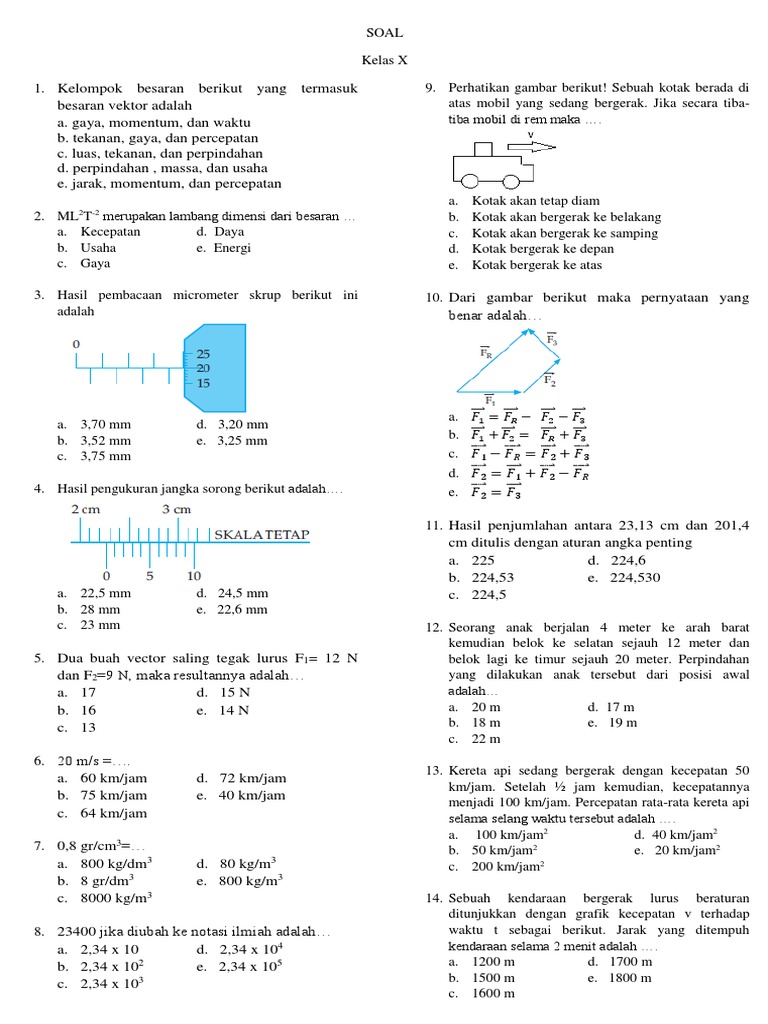 Soal Fisika SMA | PDF