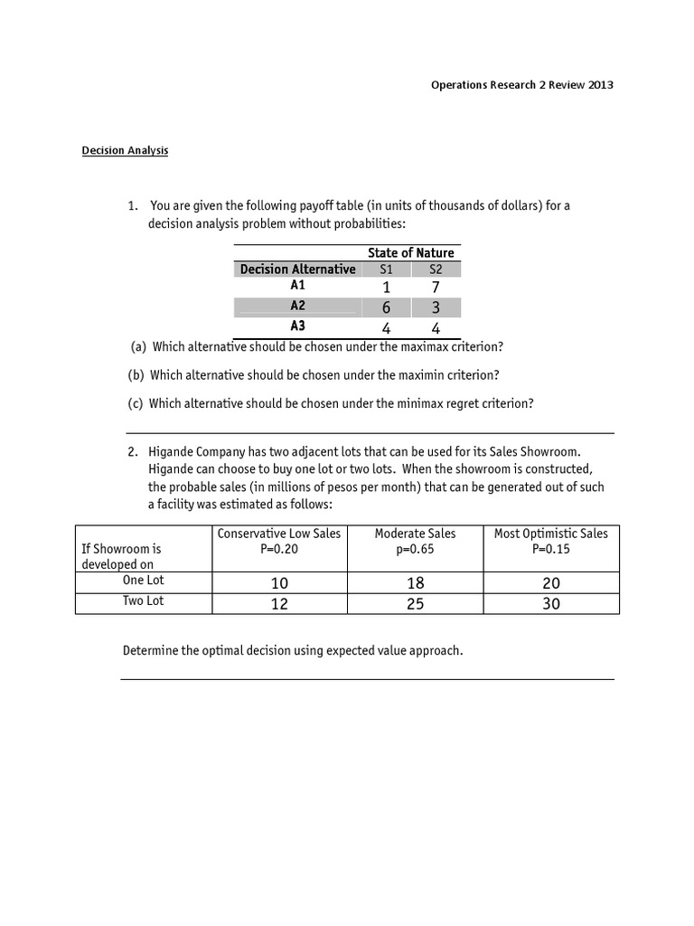 OR2 Review 2013 PDF | PDF | Poisson Distribution | Teaching Mathematics