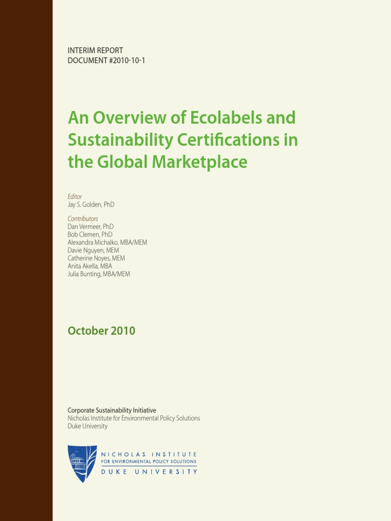 An Overview of Ecolabels and PDF | PDF | Life Cycle Assessment ...