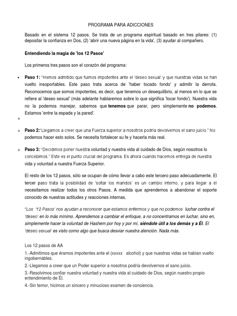 Los 12 Pasos De Aa Guía Esencial Pdf Mente Oración