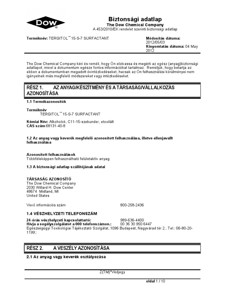 En Tomadol Ethoxylated Alcohol Product Guide 110-10-002 | PDF