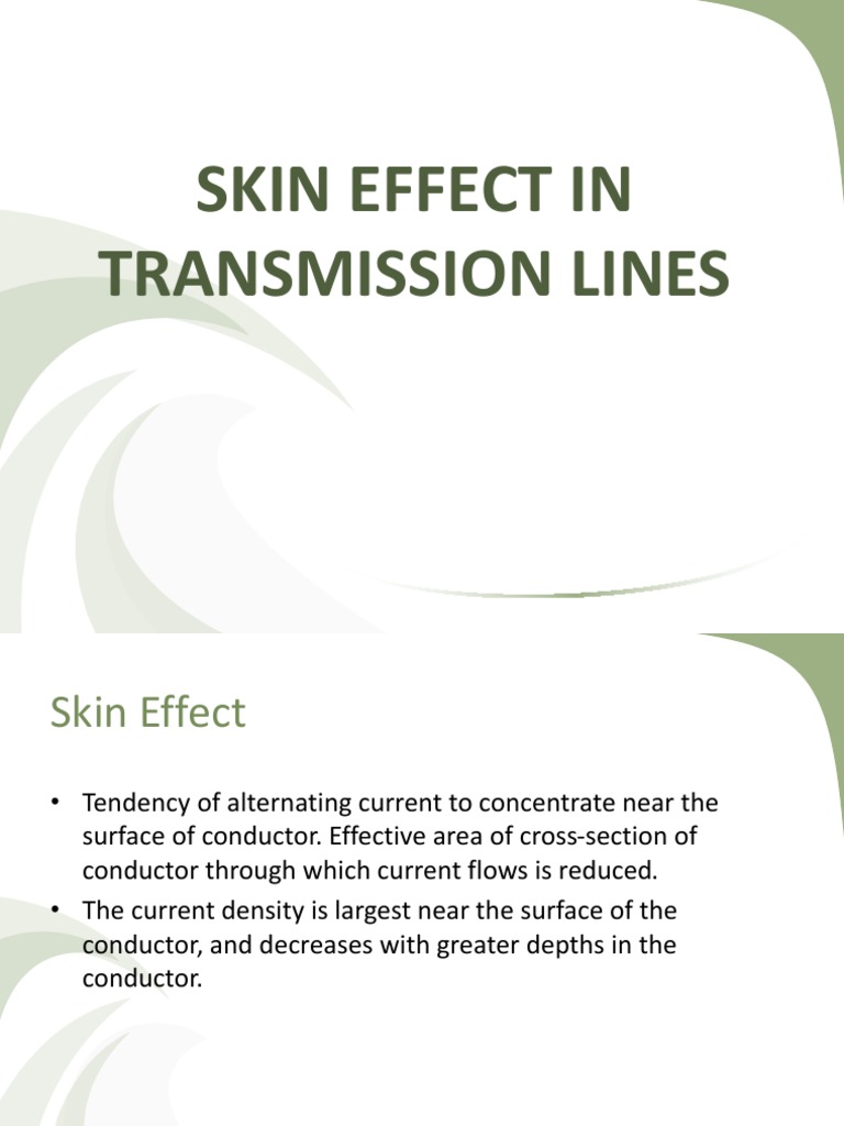 Skin Effect in Transmission Lines Explained | PDF | Electrical ...