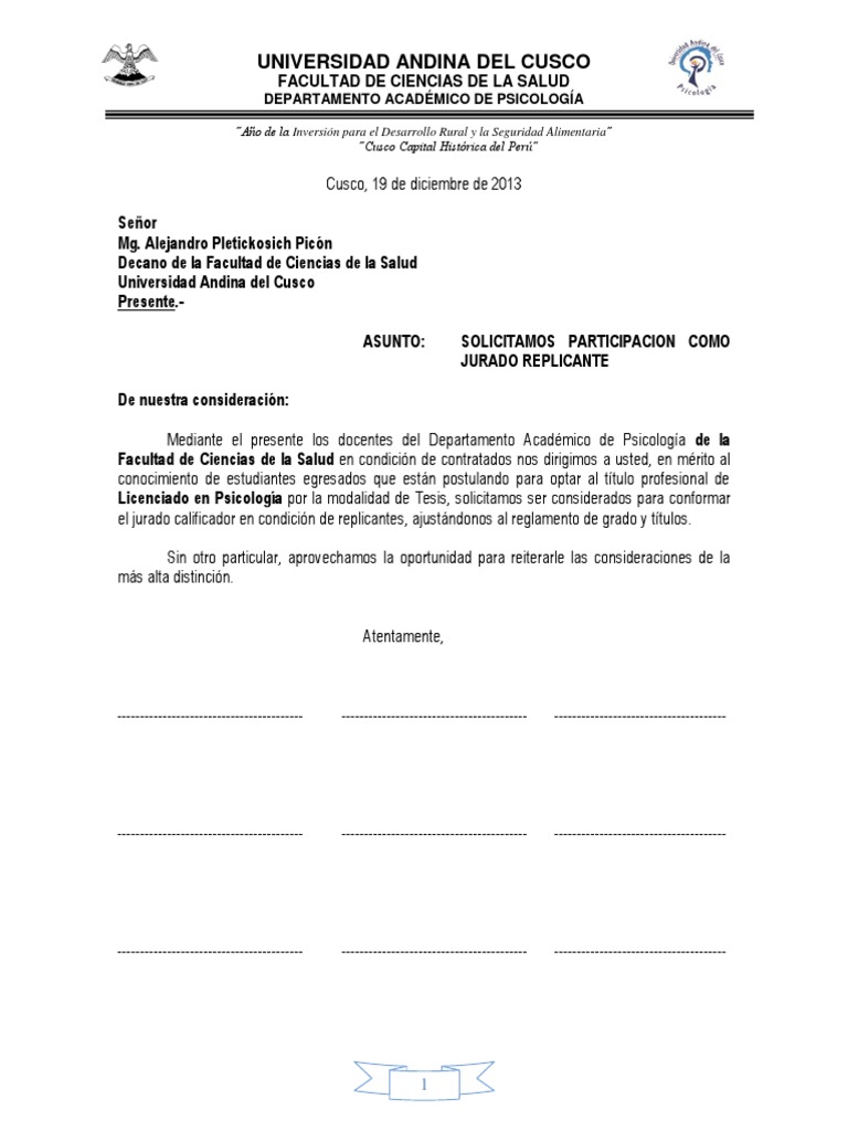 Solicitud de Jurado | PDF | Science | Academia