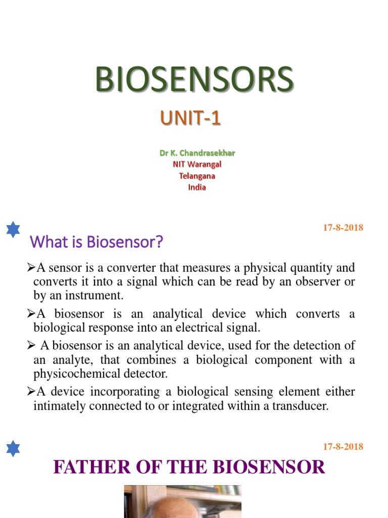 Biosensors Unit 1 | PDF | Biosensor | Sensor